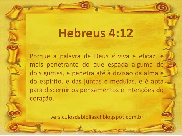 Versículos da Bíblia ACF : Hebreus 4:12 ACF