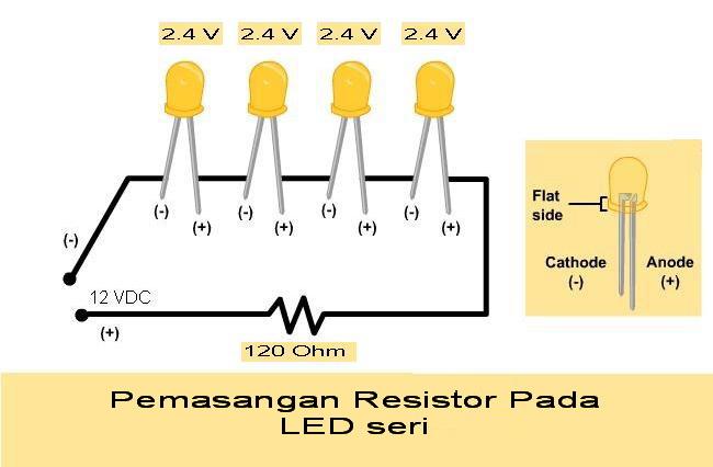 Cara Menghitung Nilai Resistor Pada LED |Skema Rangkaian Elektronika ...