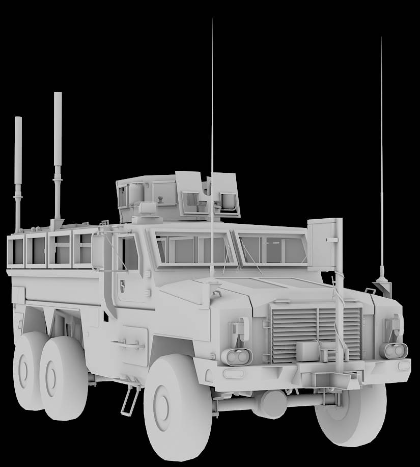 現代の米軍と露軍を追加の Arma 3 用 RHS: Escalation MOD で MRAP の RG-33L を完成形に向けて作業中 ...