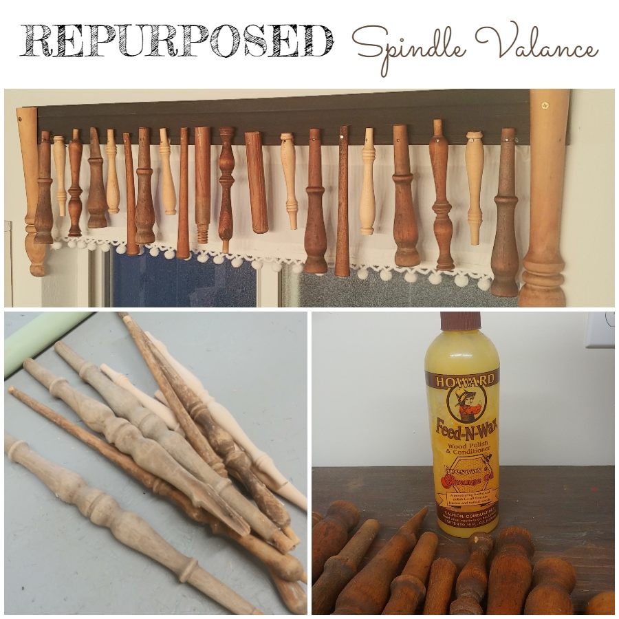 Repurposed Spindle Valance - Little Vintage Cottage