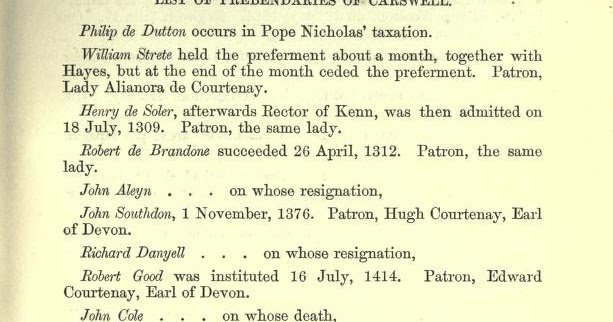 John Caperton in Exeter in 1477