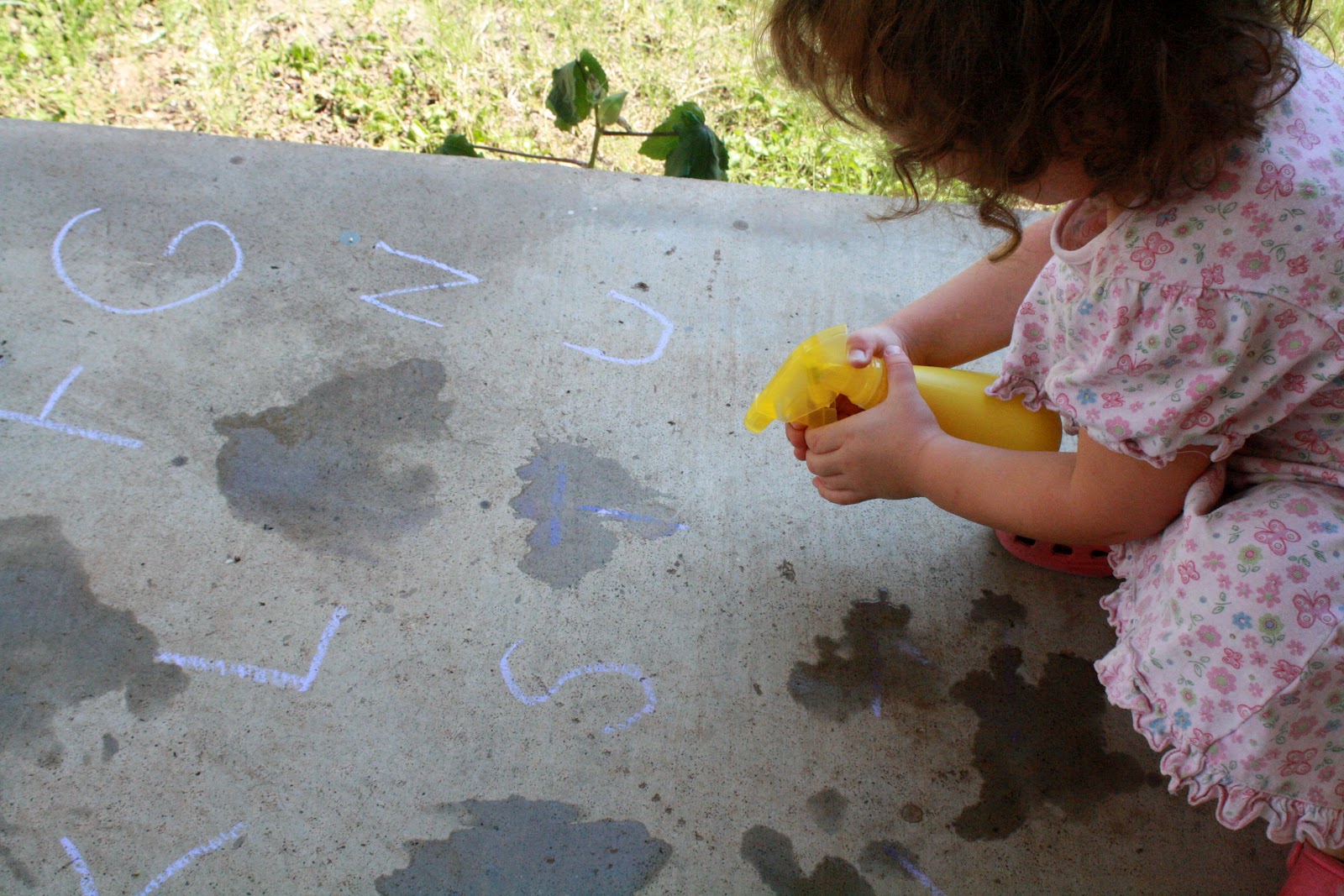 Having Fun at Home: Spray Away Chalk Letters