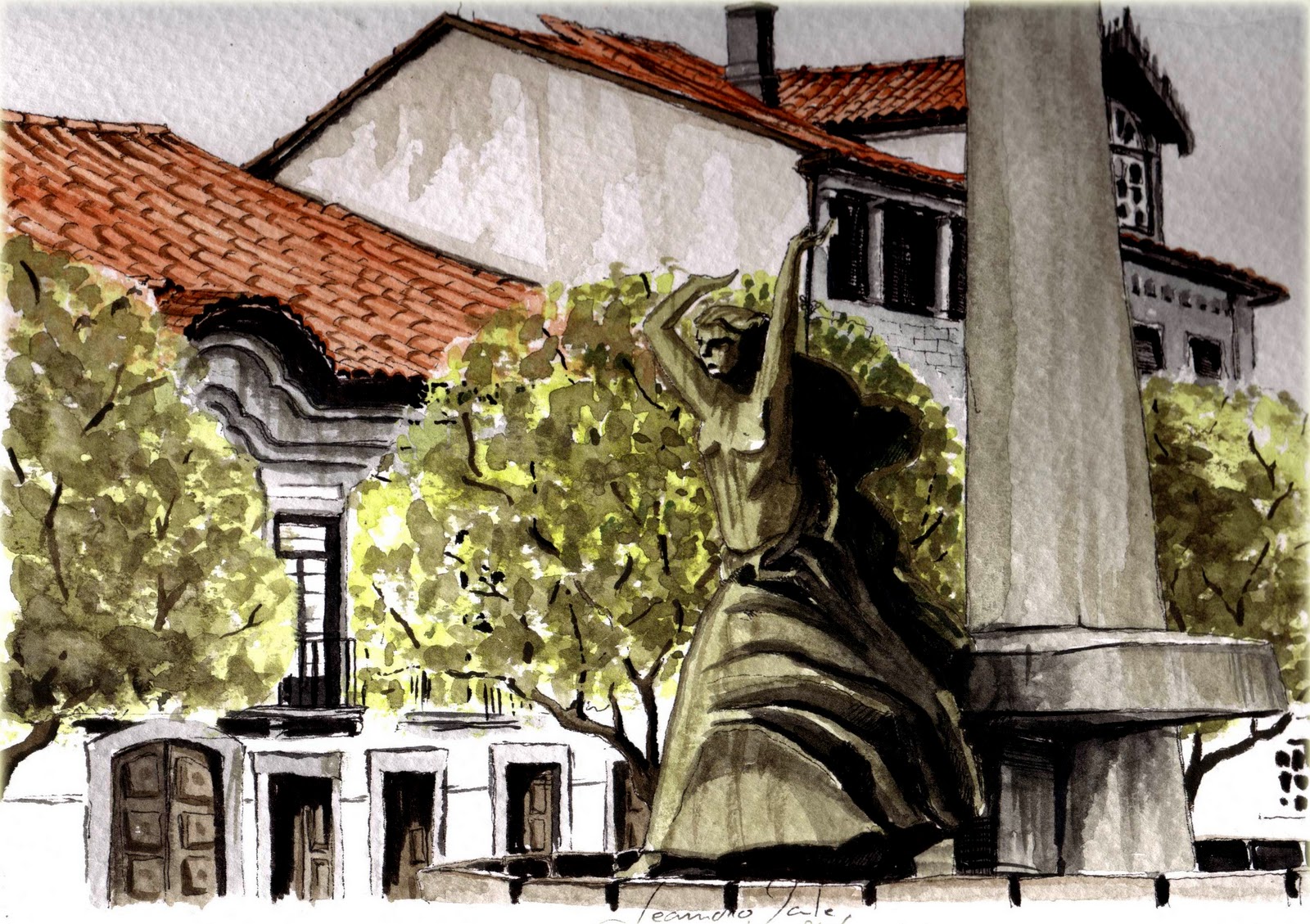 leandro vale: Estátua de Maria da Fonte