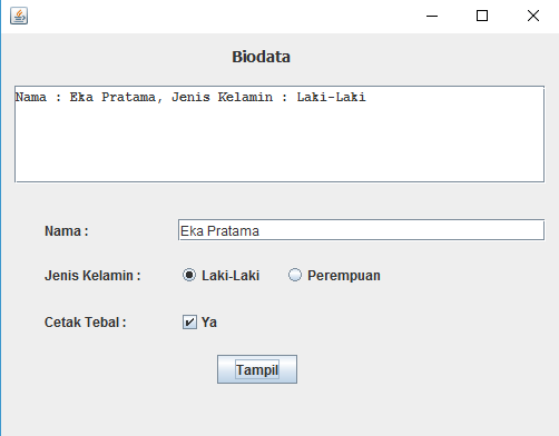 Latihan Java NetBeans - Eka Blog's
