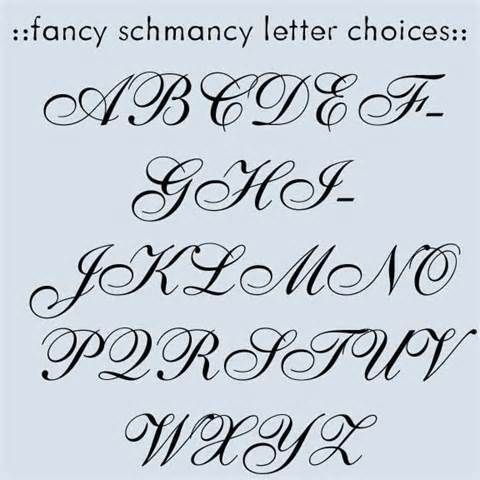 Graffiti Fancy Script Alphabet Letters - Formal Letter