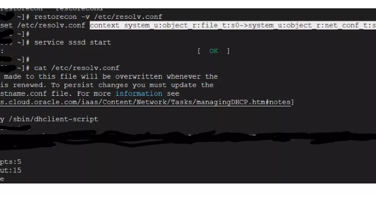 SSSD failed to start with error could not stat file [/etc/resolv.conf]. Error [13:Permission ...