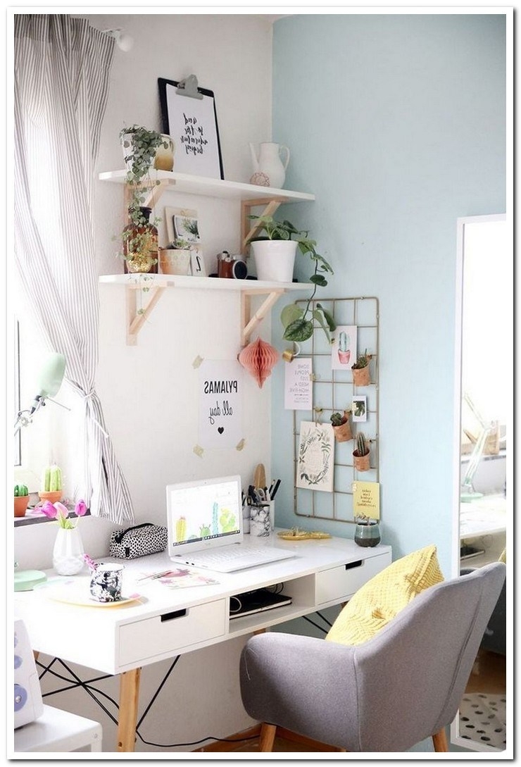 50+ Comfortable Workspace Design With A Cool Work Desk | ARA HOME