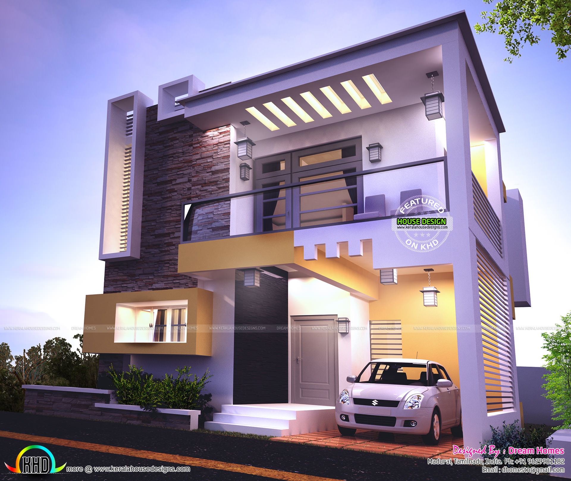 Splendid contemporary home - Kerala Home Design and Floor Plans - 9K ...