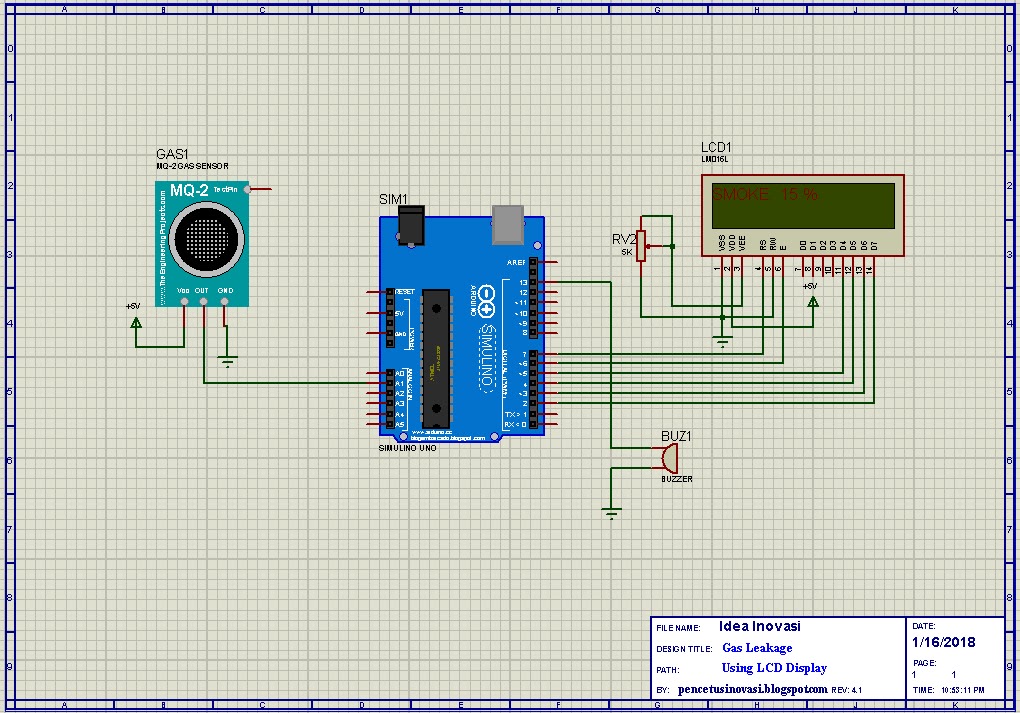 Projek Elektronik: GAS Leakage Using LCD Display