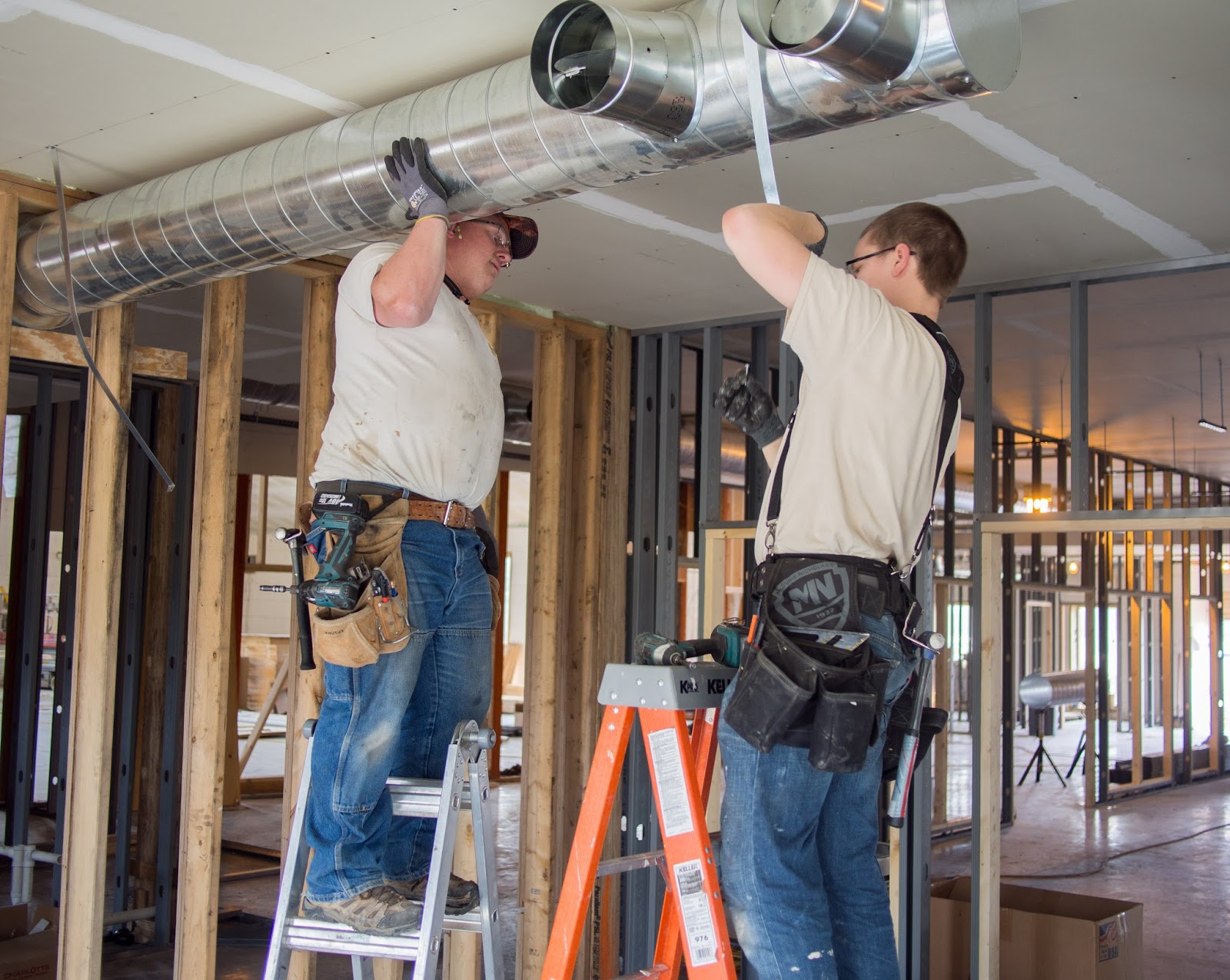 LLCER Building Project: April 12 - Building Walls, Hanging Ducts and ...