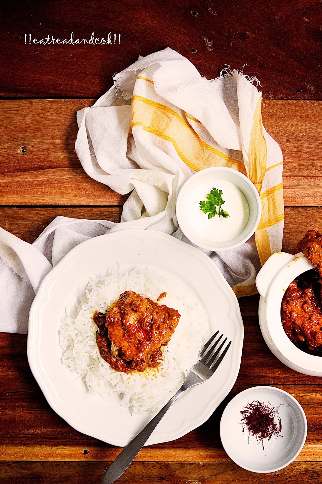 Kesari Murgh / Chicken in Saffron infused Gravy