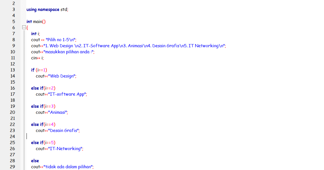 Megarys Contoh Program If Else C Dengan Codeblocks Megarys
