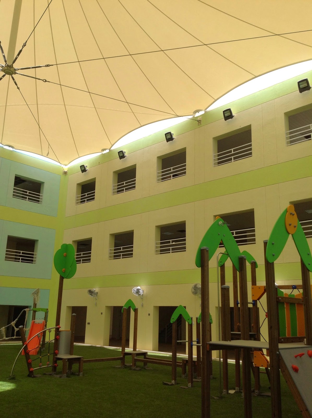 Alruwad International School: Interior Courtyard Playground