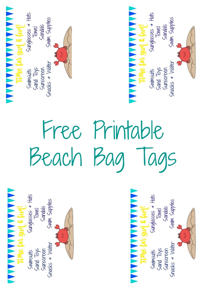 Printable Beach Bag Checklist Tag - The Chirping Moms