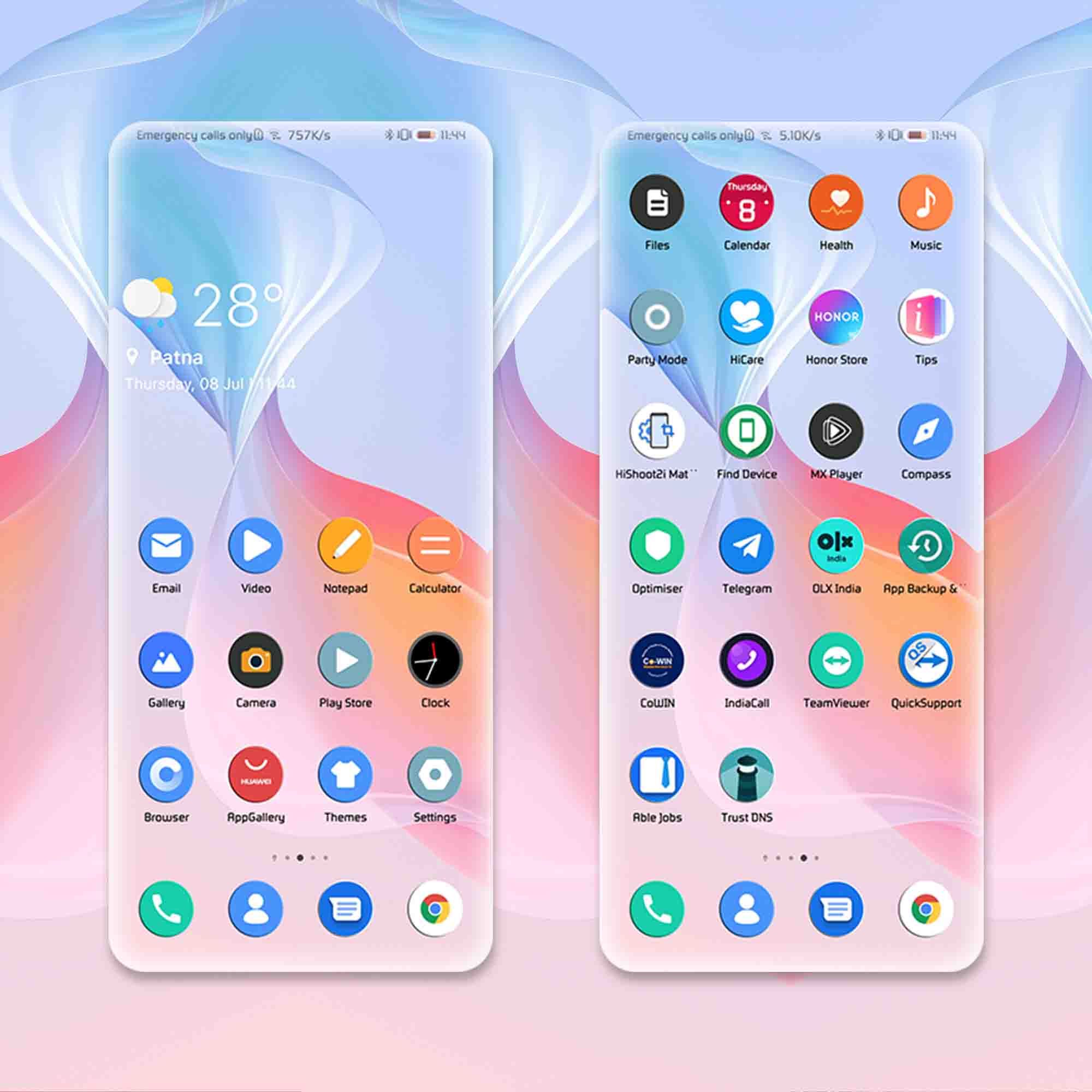 Atomic-MOD EMUI Theme With Card Style Lockscreen Theme | EMUI 11 | EMUI 10.1 | Magic UI 4