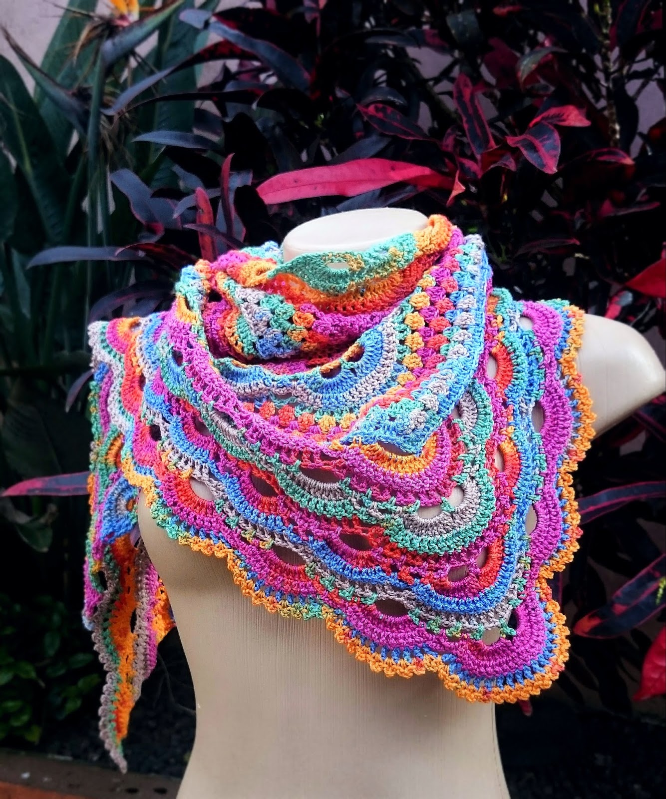 JANBRAZIL: Crochet shawl/xale em crochê