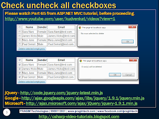 Sql server, .net and c# video tutorial: Part 66 - Check uncheck all ...