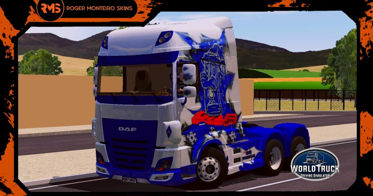 DAF XF - BRANCO E AZUL COM ADESIVO DAF