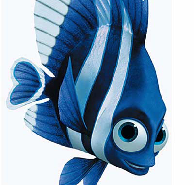 4 Disney Characters Flo Finding Nemo Cartoon Wallpaper