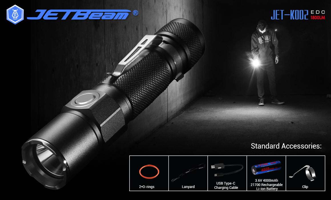 Sun Flashlight จำหน่าย ไฟฉายประสิทธิภาพสูง: ไฟฉายJETBEAM KO02 EDC Series