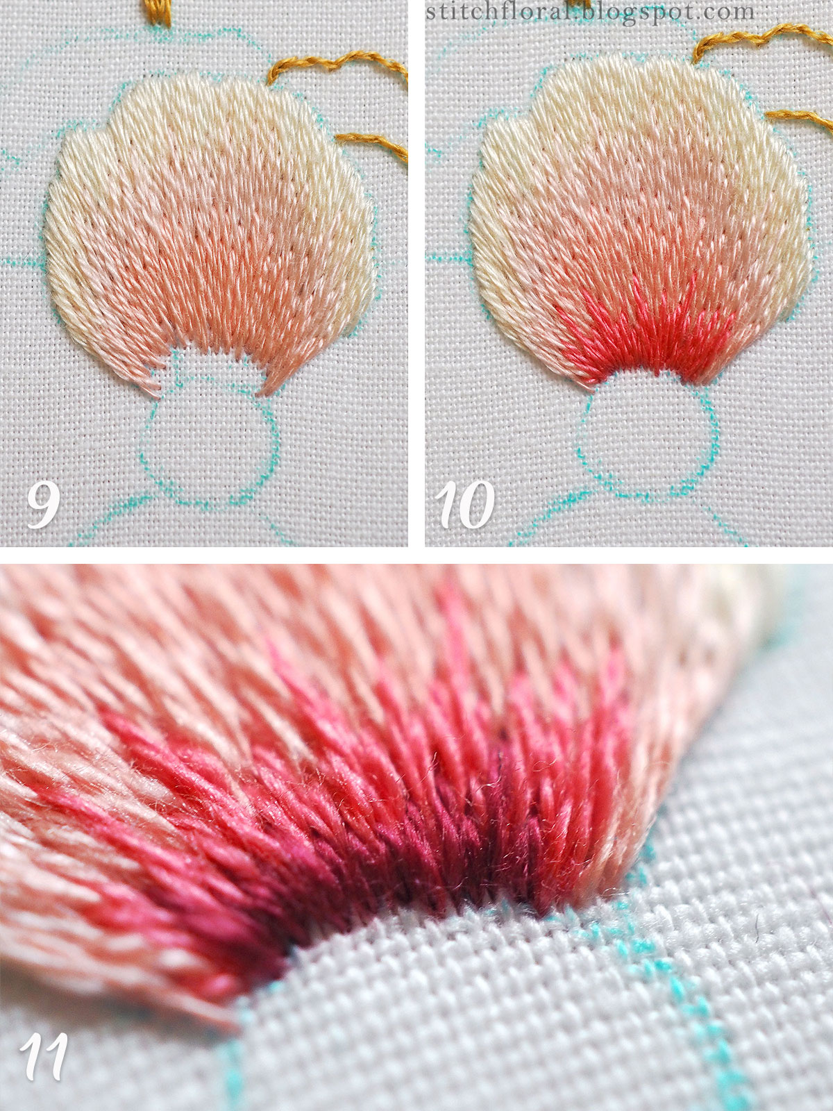 Free embroidery pattern and tutorial - Stitch Floral