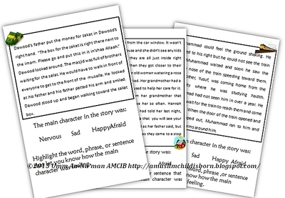 Iman's Home-School: Feelings Reading Comprehension Worksheets