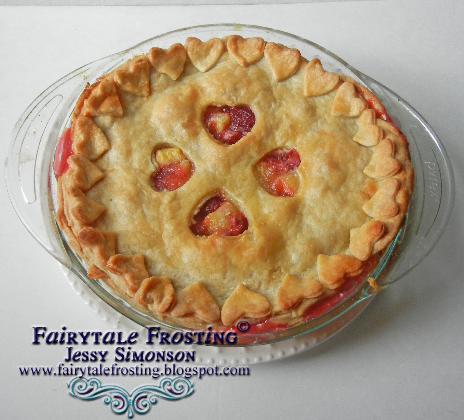 Fairytale Frosting: Rhubarb, Pineapple, Raspberry Pie