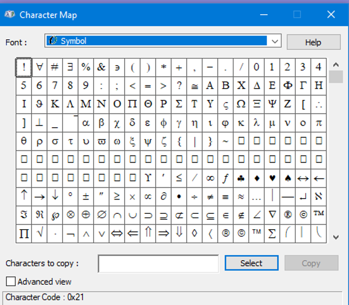How to use Character Map in Windows