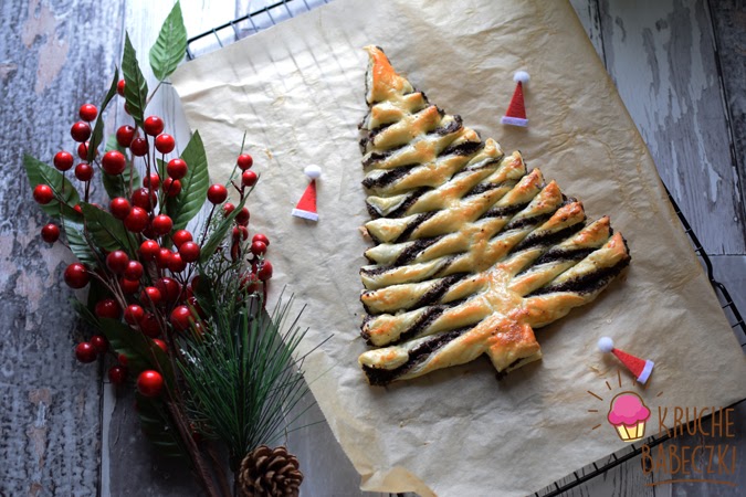 Choinka z masą makową | kruche babeczki