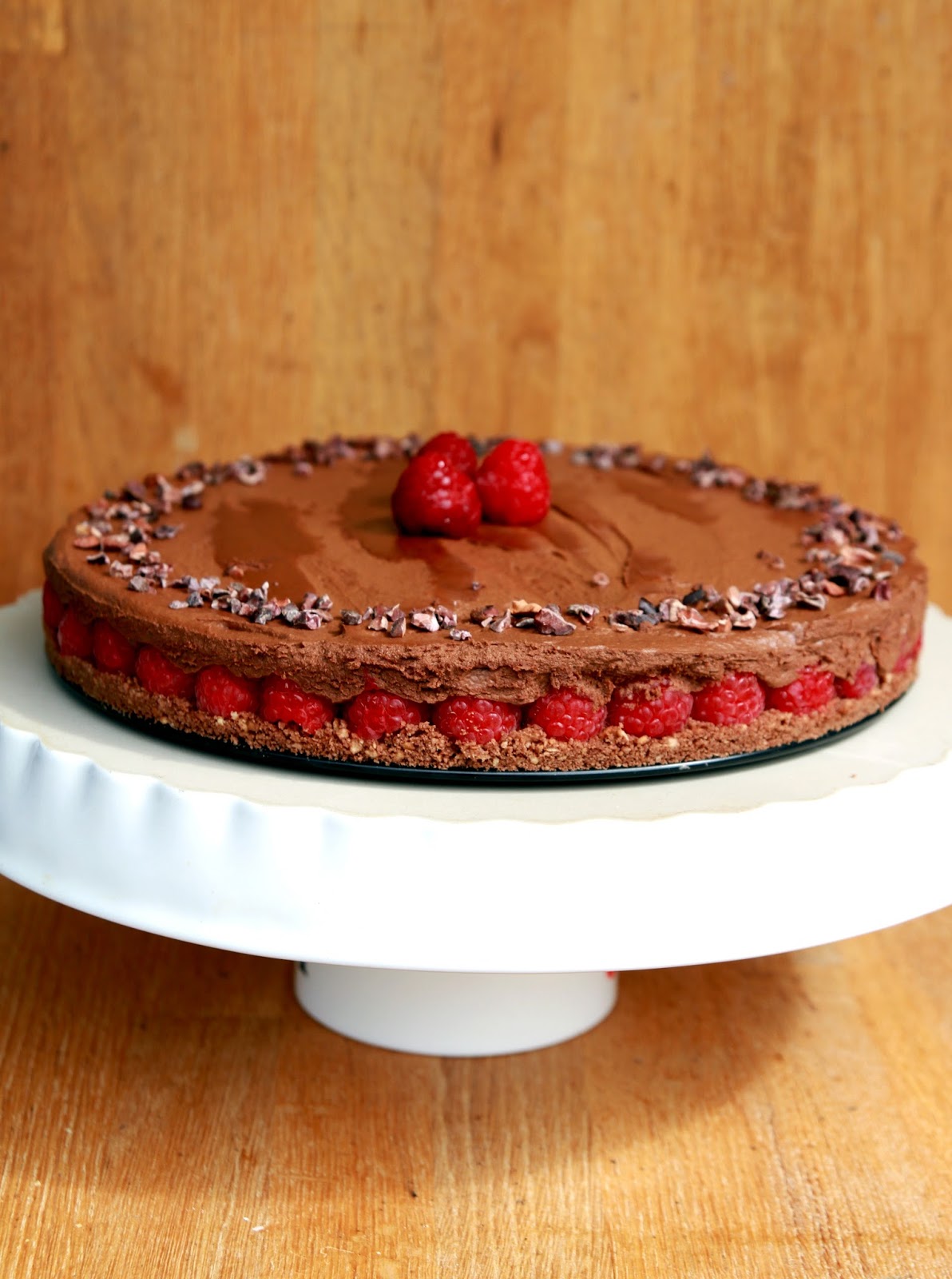 Amapola, el mundo en un plato: Tarta mousse de chocolate y frambuesas ...