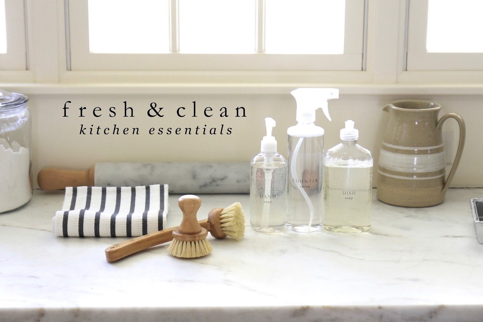 Fresh & Clean Essentials for the Kitchen | Bottles, Kitchen Towels ...