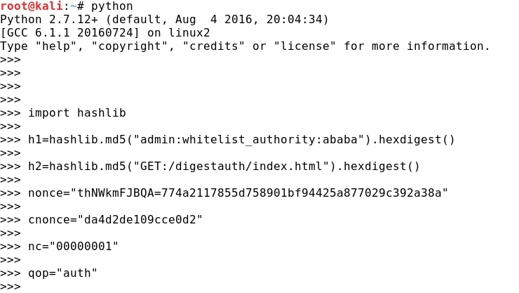 Whitelist: Calculating HTTP Digest Authentication parameters with ... Whitelist: Calculating HTTP Digest Authentication parameters with ...