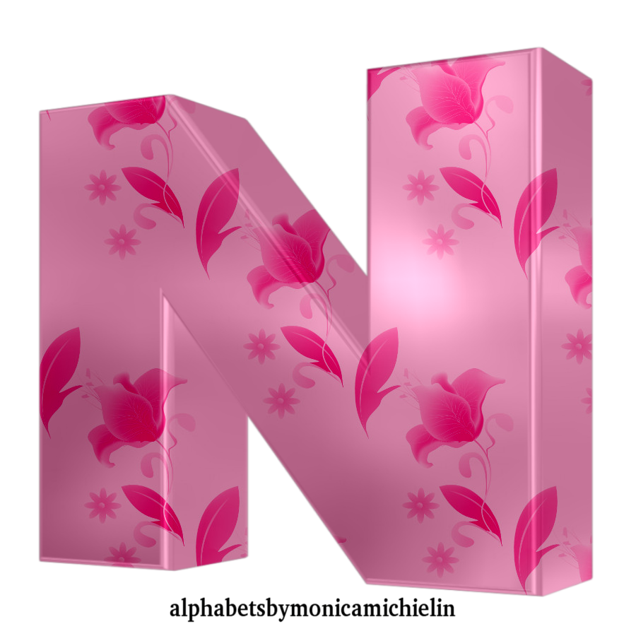 M. Michielin Alphabets: PINK FLOWERS PASTEL ALPHABET SEAMLESS, NUMBERS ...