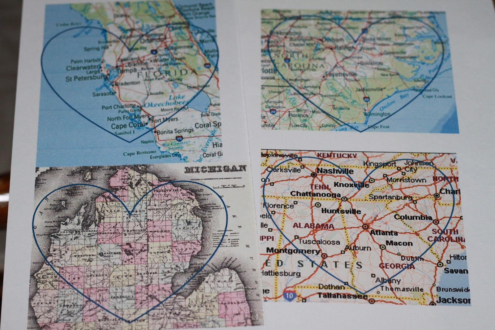 Don't Hit the Backspace Button: DIY: Map Heart Decor