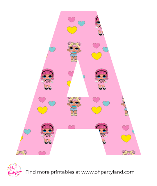 LOL surprise alphabet letters - oh partyland