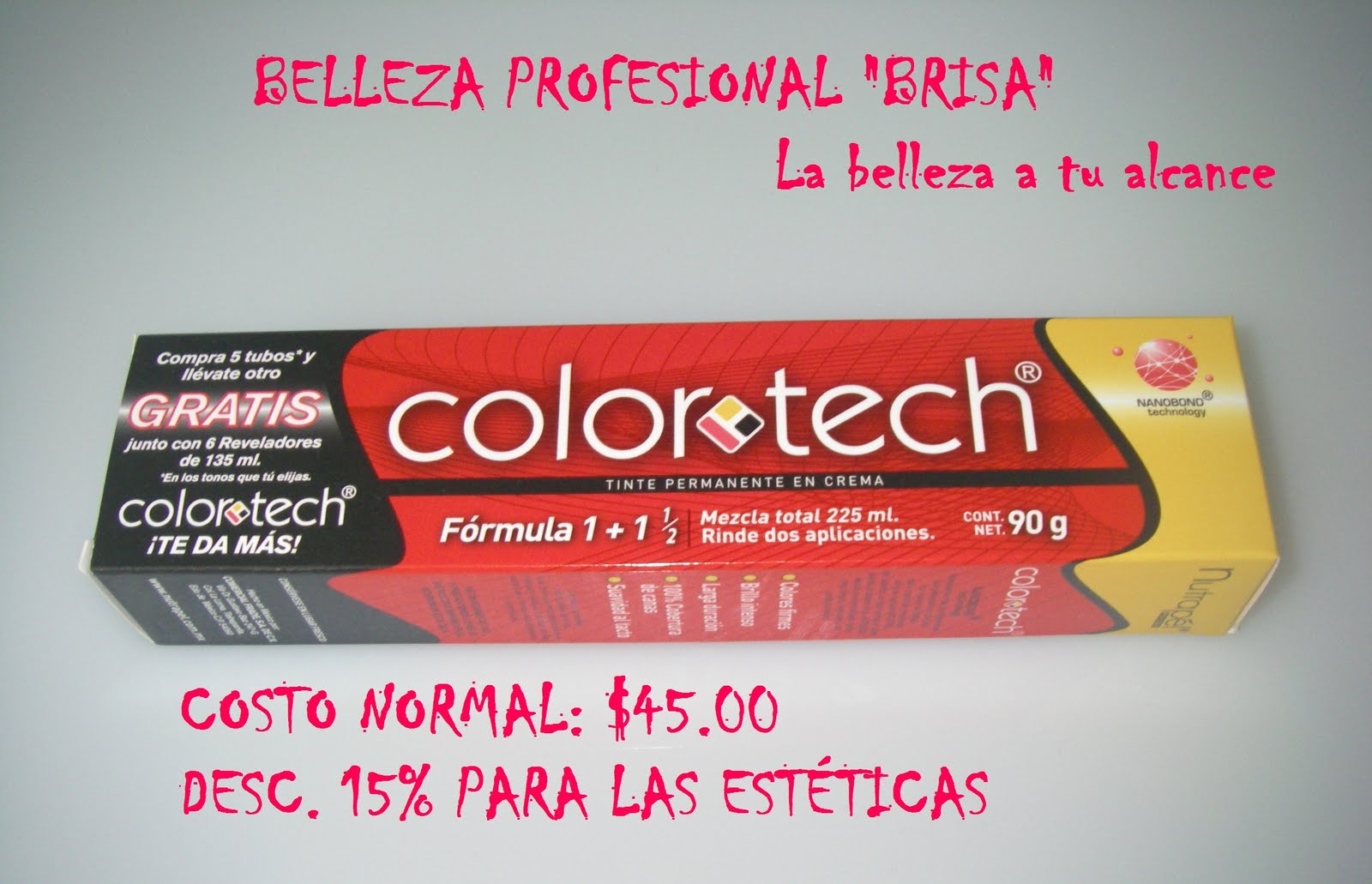 BELLEZA PROFESIONAL "BRISA": TINTE COLORTECH