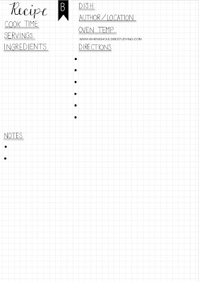 5 Layouts for a Bullet Journal Recipe Book
