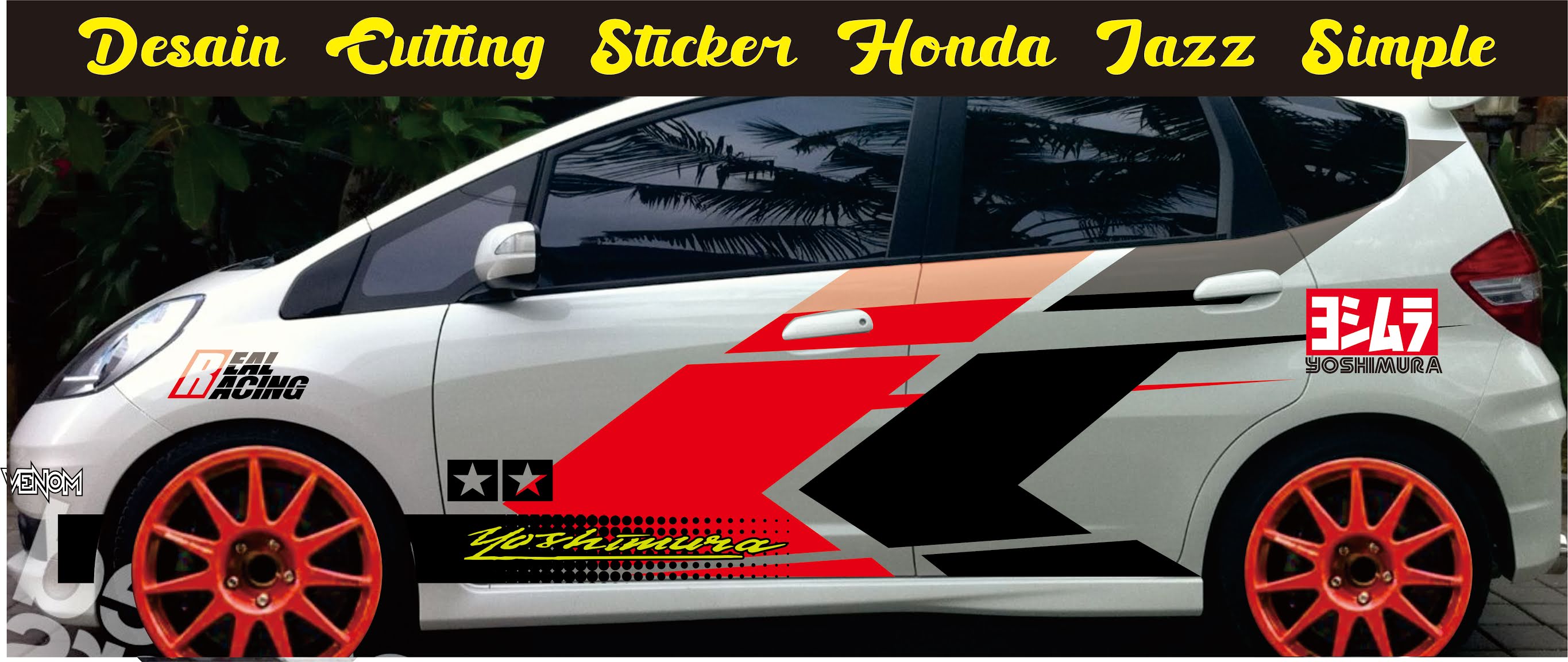 Desain Cutting Sticker Untuk Mobil Honda Jazz | Format Coreldraw x7 ...
