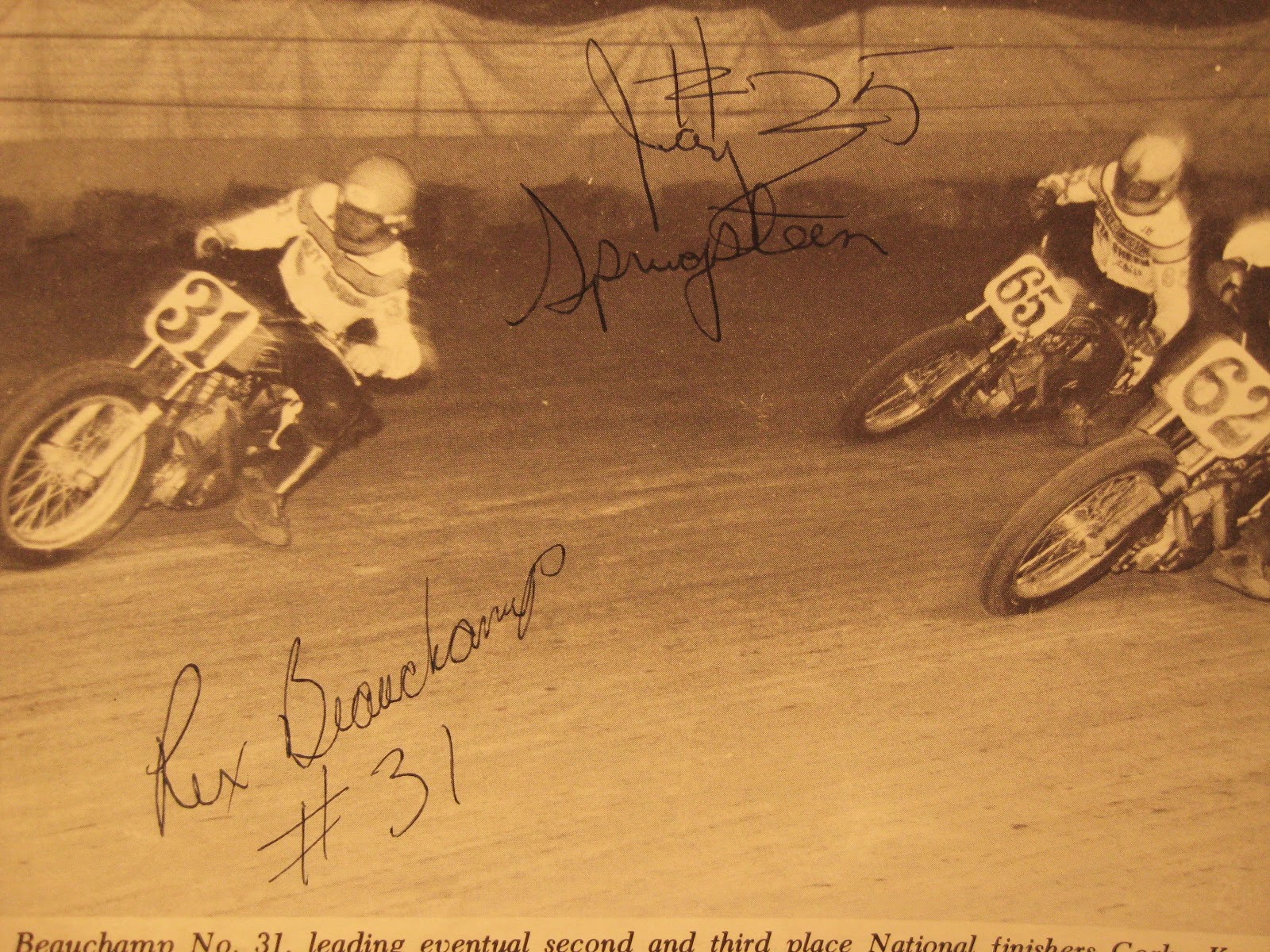 Noot: Original Autographs of Flat Track Racing