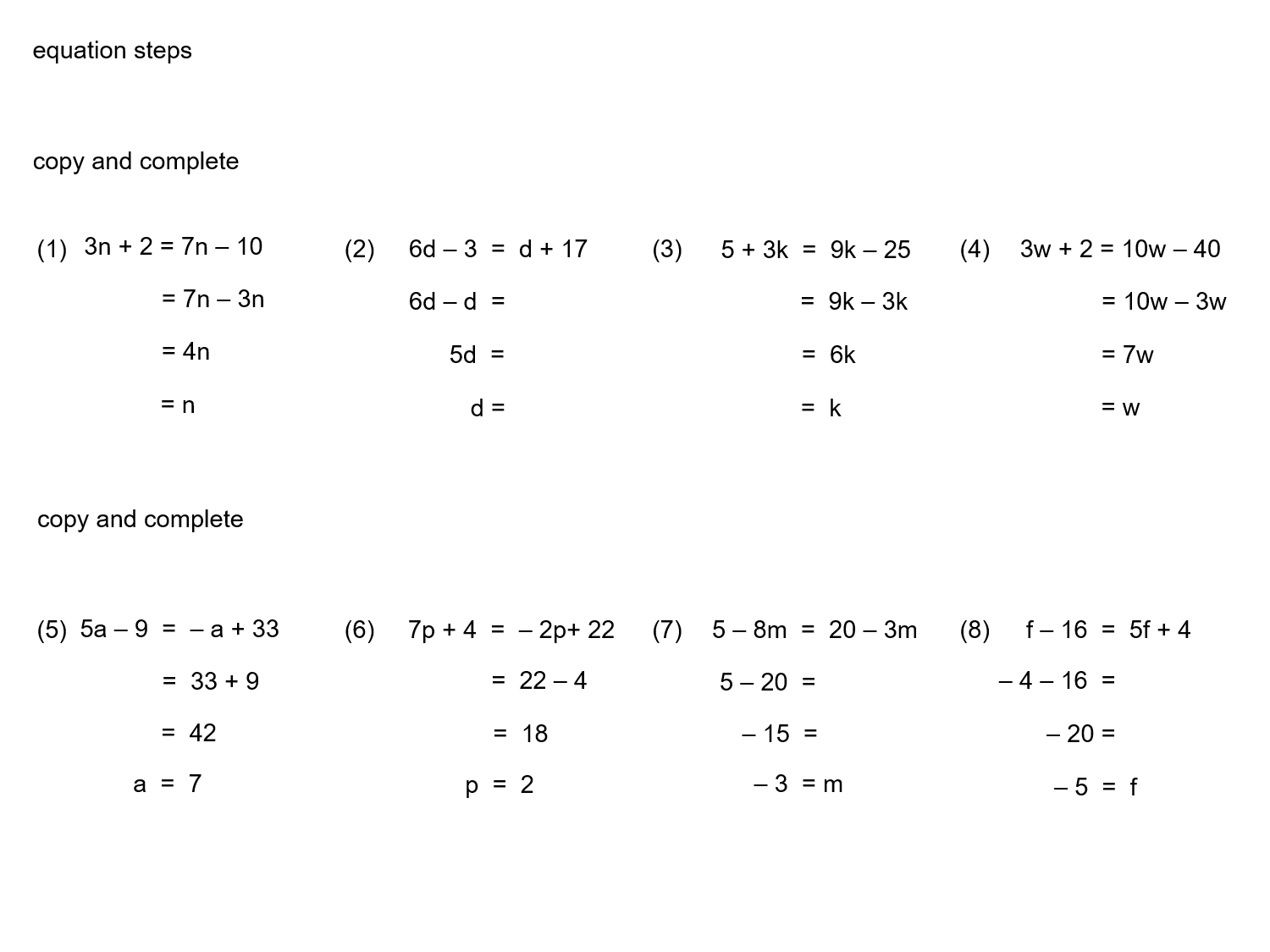 MEDIAN Don Steward mathematics teaching: equations with the as-yet ...