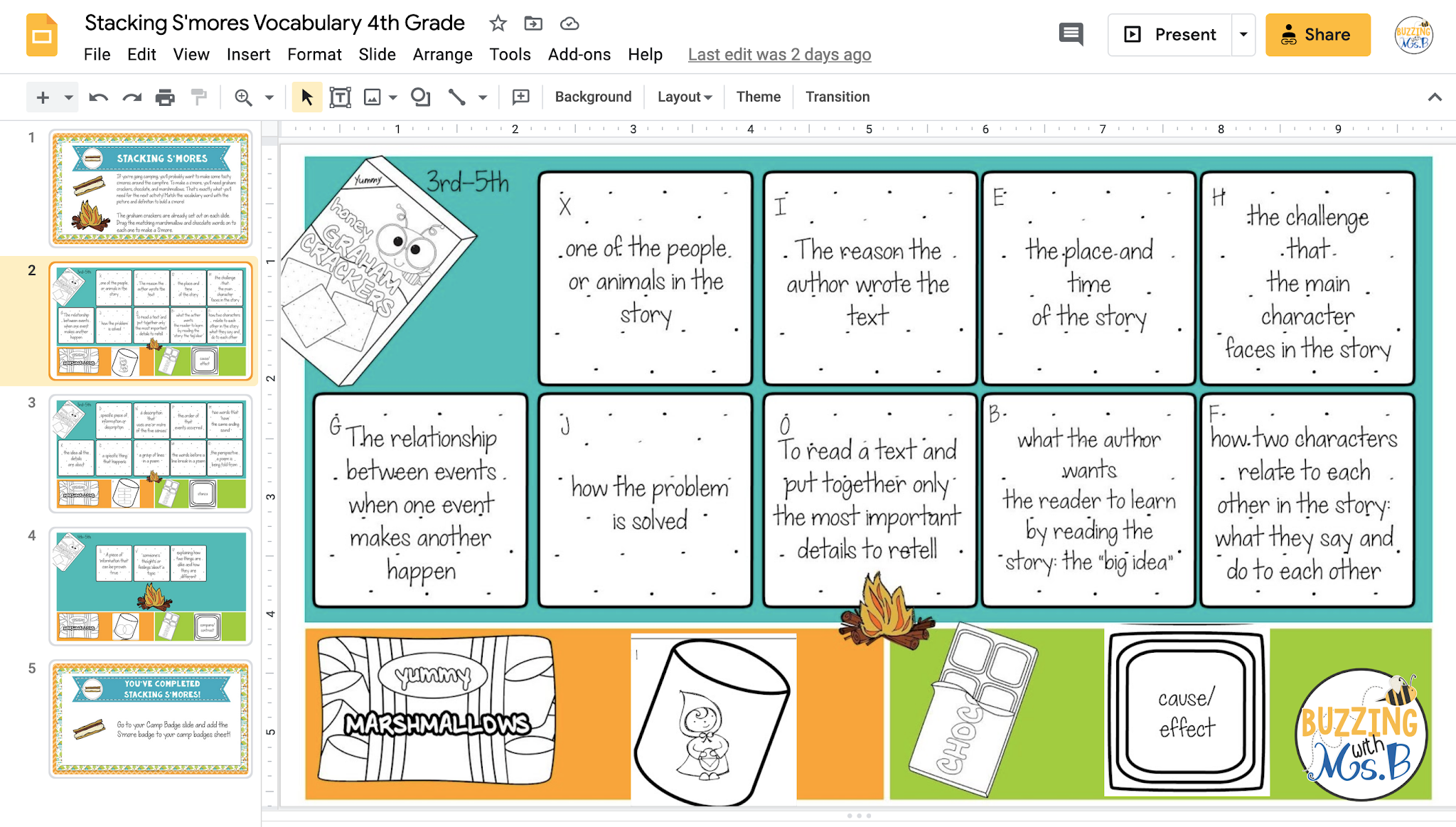 Camp Reading Ready Texas Test Prep for Google Slides - Buzzing with Ms. B