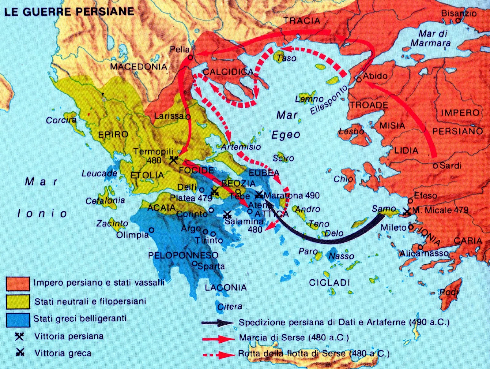 Cartina Geografica Guerre Persiane | Cartina