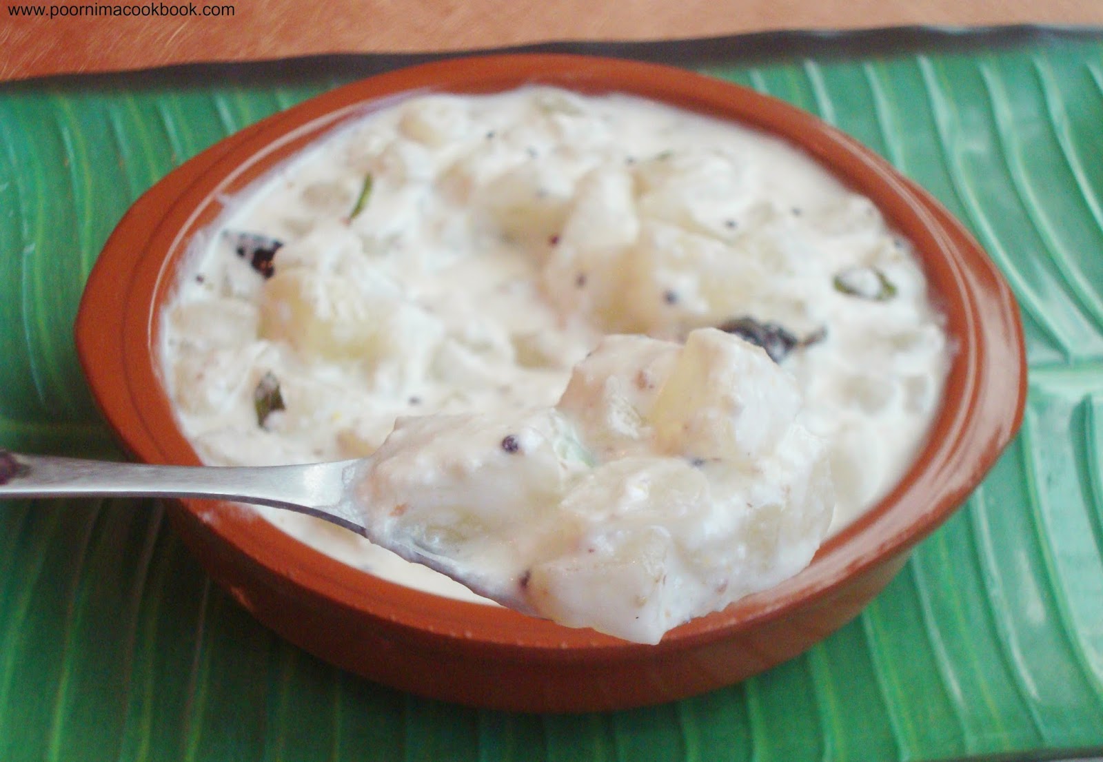 Poornima's Cook Book: Vellari Pachadi / Yellow Indian Cucumber Raita ...