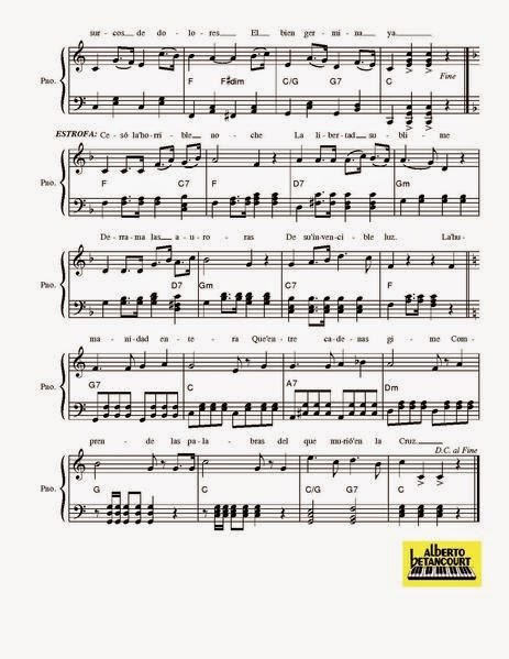 MUCIF: Partitura Himno Nacional de Colombia MUCIF: Partitura Himno Nacional de Colombia