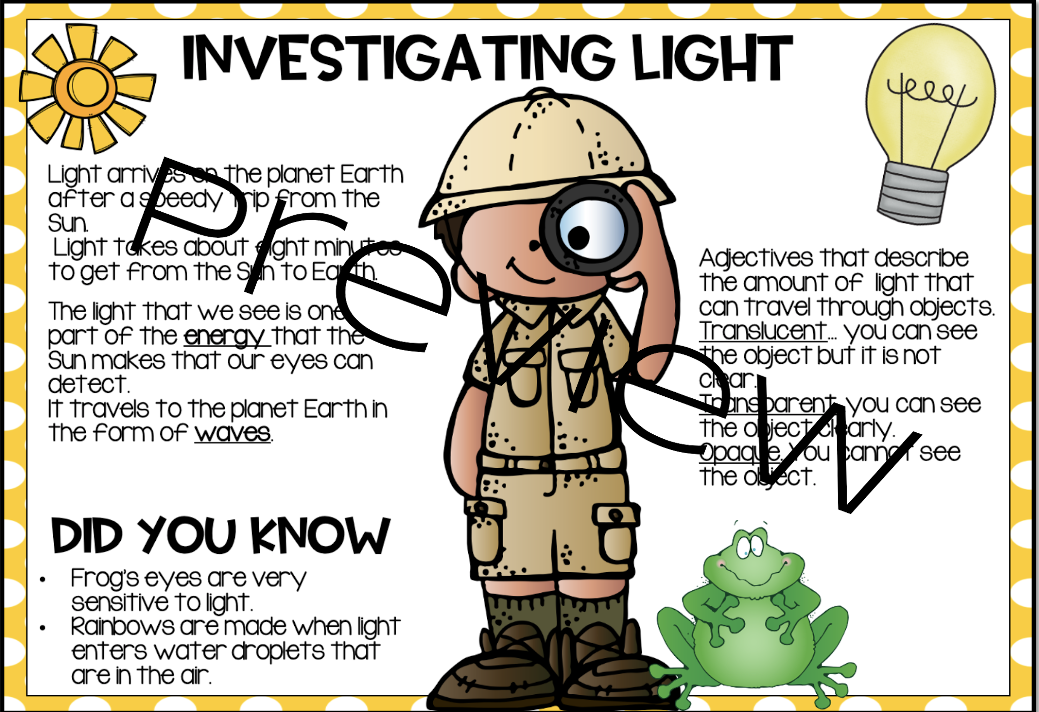 1st Grade Hip Hip Hooray!: NGSS...Exploring Light and Sound Waves