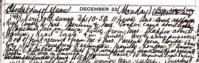 Oral History Audiobooks: December 22-28, 1941, Reverend Laine's diary