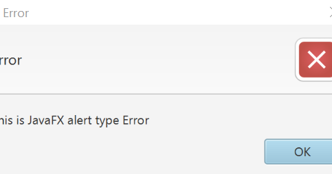 JavaFX Alert Dialog Example With Pictures