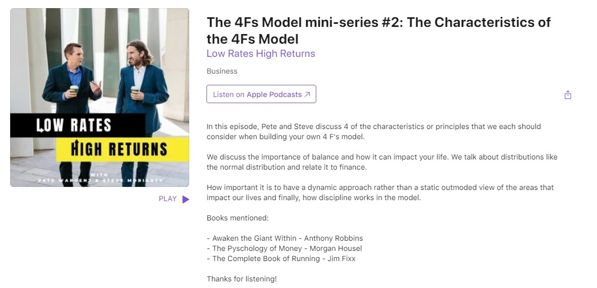 Pete Wargent Daily Blog: Podcast: The Characteristics of the 4Fs Model