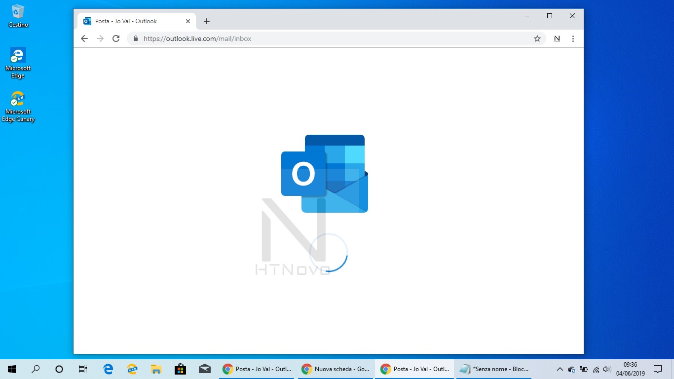 Outlook.com ottiene la nuova icona nella splash screen