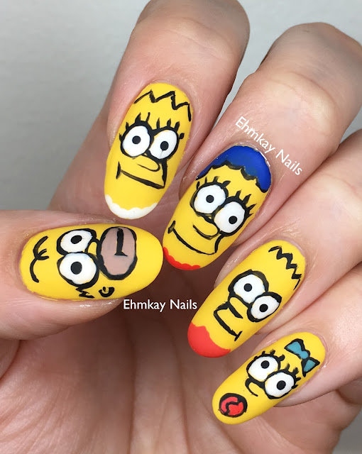 ehmkay nails: The Simpsons Nail Art